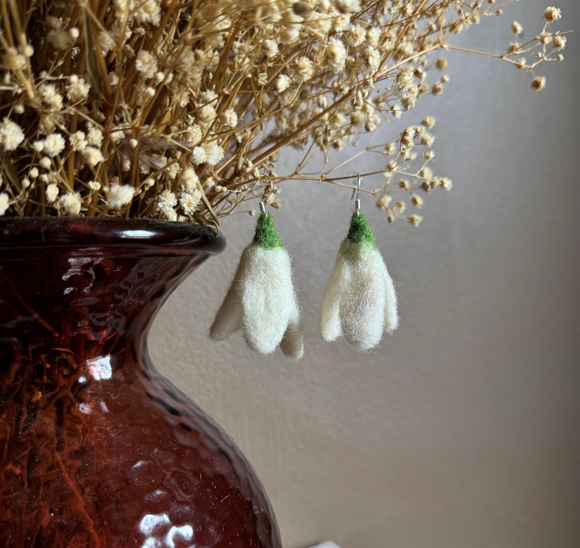 Felt N Fizz: Snowdrop Earrings Workshop - MK Gallery